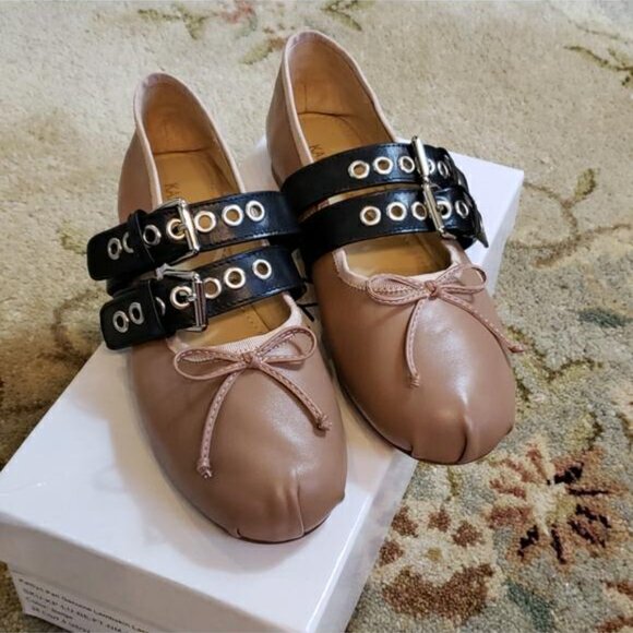 Kaitlyn Pan | Shoes | Nwt Kaitlyn Pan Rina Buckled Lace Up Ballet Flats ...